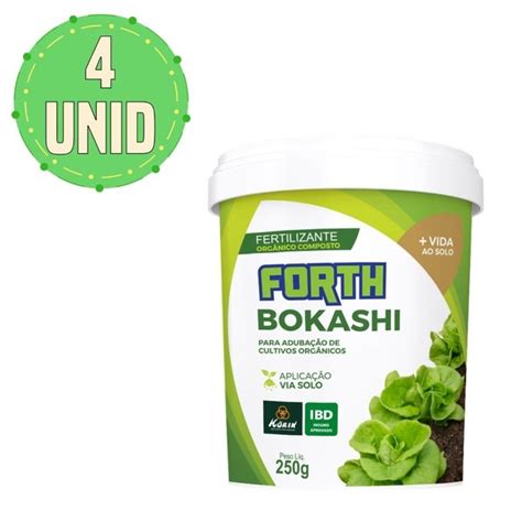 Kit 4 Fertilizante Orgânico Forth Bokashi Para Adubação 250g Leroy Merlin