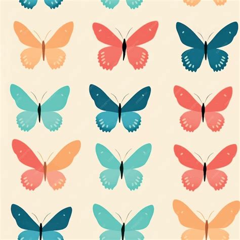 Premium Vector Colorful Butterfly Pattern Design