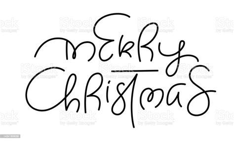 메리 크리스마스 손 편지 서예 텍스트 흰색 배경에 고립 벡터 휴일 일러스트 요소 인용문 크리스마스 스크립트 캘리그래피 문구 개념에 대한 스톡 벡터 아트 및 기타 이미지