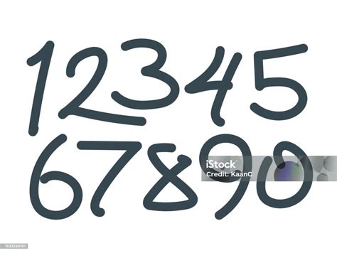 Vector Set Of Handwriting Number Stock Illustration Stock Illustration