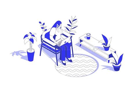 Freelance Work 3d Isometric Concept In Isometry Graphic Design For Web People Scene With Woman