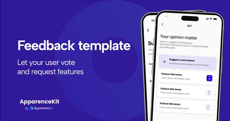 Apparencekit Flutter Feedback Template Release