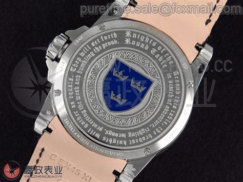 圆桌骑士 最佳版本罗杰杜彼 王者系列 RDDBEX0495 12圆桌骑士 45mm 实心316L不锈钢表圈 黑色表盘 黑色皮革表带 实心