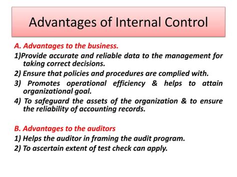 Chapter 4 Internal Control Internal Check And Internal Auditpptx