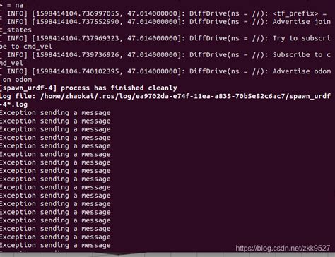Gazebo仿真环境报错exception Sending A Message解决方法 Csdn博客