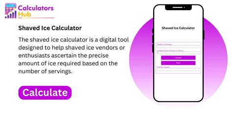 Shaved Ice Calculator Online