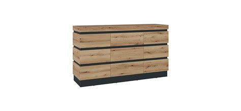 Sideboard Eiche Dekor Dunkelgrau Möbelhaus Kuboth