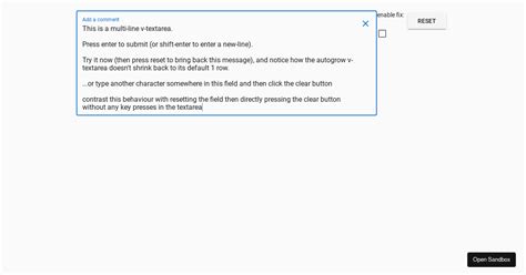 Vuetify V Textarea Autogrow Problems Codesandbox