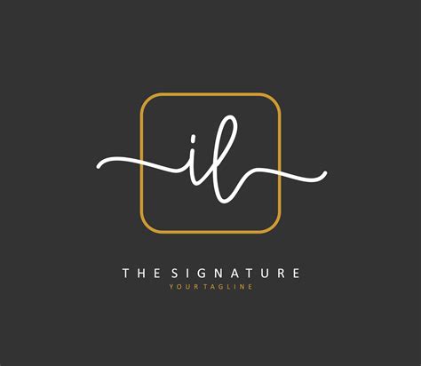 Il Initial Letter Handwriting And Signature Logo A Concept Handwriting