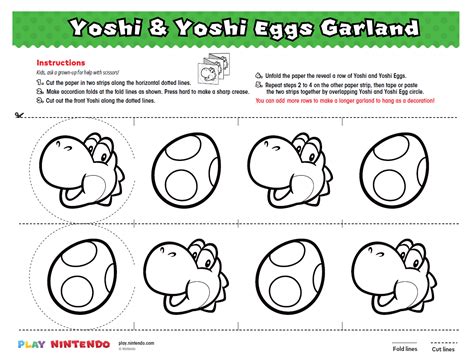 Yoshi And Yoshi Eggs Garland Play Nintendo