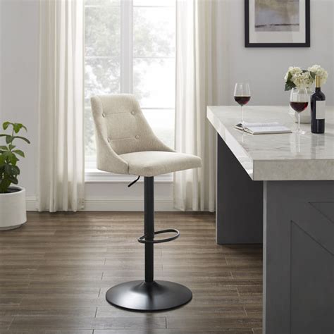 Ebern Designs Tyaisa Swivel Adjustable Height Bar Stool Wayfair