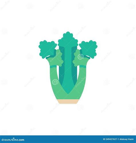 Celery Leaf Flat Icon Stock Vector Illustration Of Colorful 249427627