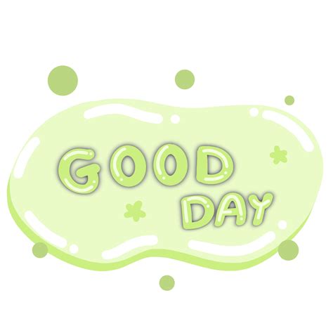 Good Day Text Lettering Stickers 28274713 Png