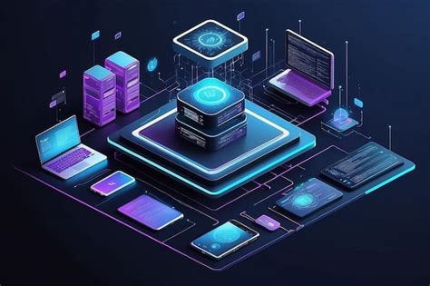 Premium Photo | Isometric Digital Technology Web Banner BIG DATA Machine Learning Algorithms ...