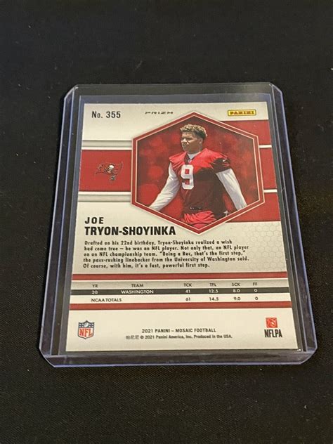 2021 Panini Mosaic Rookies Silver Prizm 355 Joe Tryon Shoyinka Rc