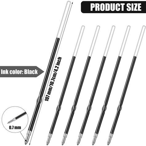 100 Pieces Ink Pen Replaceable Ballpoint Pen 07mm Smooth Writing Pen