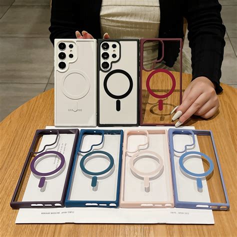 9 Funda De Carga Magnética De Color Caramelo Para Samsung Galaxy S25
