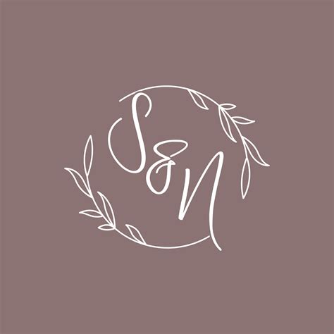 Sn Wedding Initials Monogram Logo Ideas 23680206 Vector Art At Vecteezy
