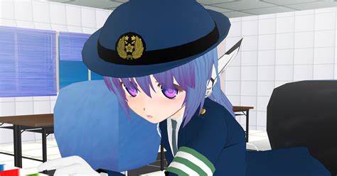 3dカスタム少女 新人婦警さん うどん姫のイラスト Pixiv