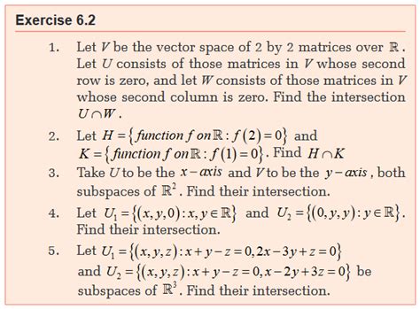 Section Unit 6 Intersection And Sum Of Subspaces Mathematics Reb