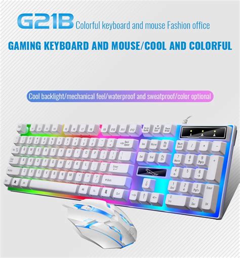 Led Gaming Mouse Keyboard Set Wired Usb Luminous Ergonomic Quiet Keyboard Mouse Set Tetikus Dan