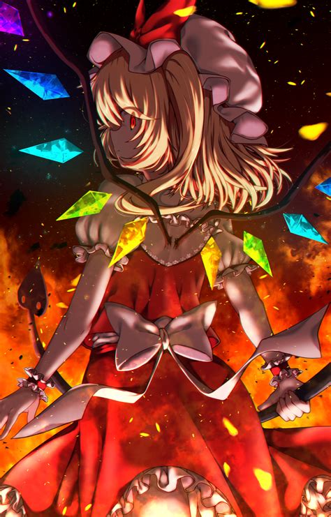 Safebooru 1girl Back Cutout Black Background Blonde Hair Bow Burning