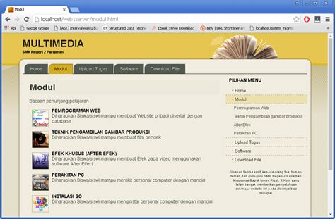 Aplikasi E Learning Html Manual Di Localhost ~ Ismedr Blog