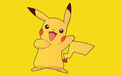 Pikachu Wallpaper 4k Cartoon Pokemon 5k 8k Yellow