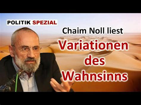 Chaim Noll Liest Aus „der Rufer Aus Der Wüste“ Politik Spezial