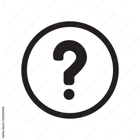 Question Mark Button Sign Icon Vector Sign And Symbol Isolated On White