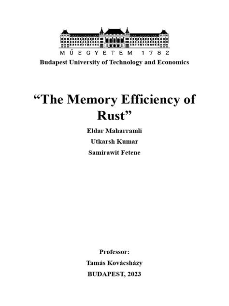 project memory efficiency of rust design download free pdf computer programming parallel