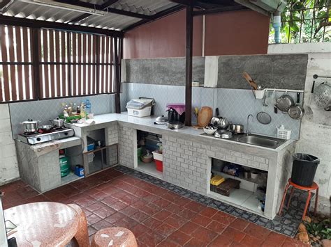 รวม 31 ไอเดีย ครัวไทยเคาน์เตอร์ปูนเปลือย สวยเท่ ใช้งานแข็งแกร่งคุ้มค่า
