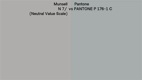 Munsell N 7 Neutral Value Scale Vs Pantone P 176 1 C Side By Side