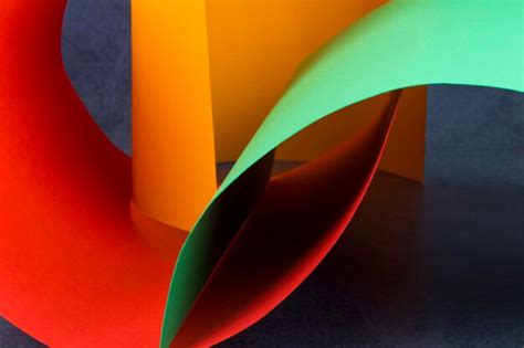 Premium Photo Abstract Design Of Colorful Curve Shaped Paper