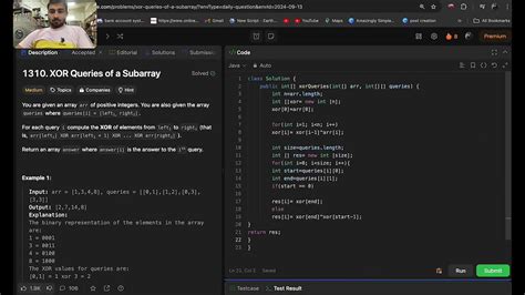 1310 Xor Queries Of A Subarray Leetcode Dsa With Java Collegedost