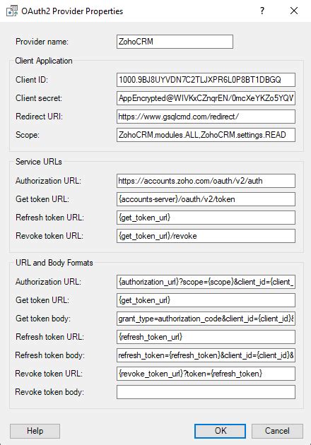 OAuth2 Settings