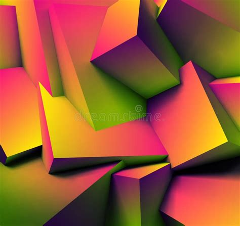 Fondo Geom trico Abstracto Con Los Cubos Traslapados Ilustración del