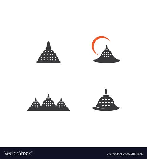 Stupa Temple Logo Royalty Free Vector Image Vectorstock