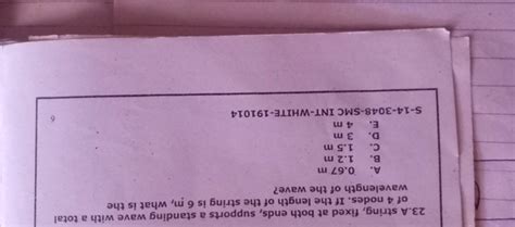 a string fixed at both ends supports a standing wave with a total of 4