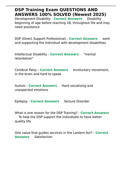 Dsp Training Exam Questions And Answers 100 Solved Newest 2025 Dsp