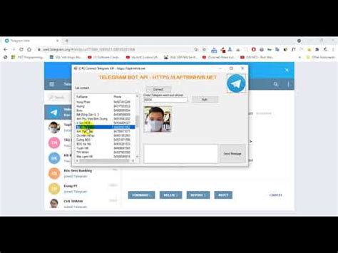 C Using Telegram API Send Message Winform YouTube
