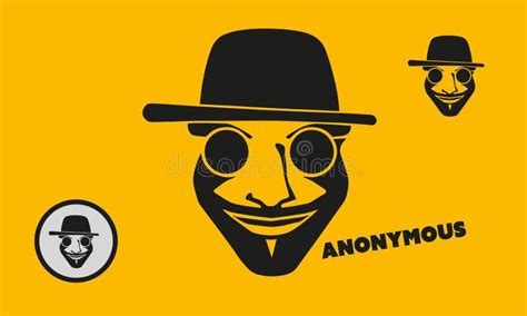 Anonymous Logo Vector Symbol Icon Design Illustration Stylised And