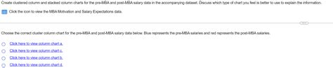 solved create clustered column and stacked column charts for