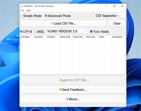 vovsoft csv to vcf converter download free windows 3 5 softpedia