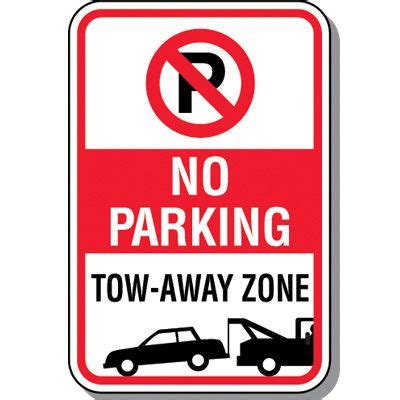 No Parking Tow Away Zone Signs Seton