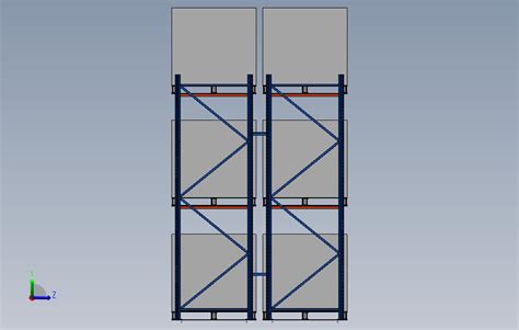 3600 600 H4000重型货架 SOLIDWORKS 2015 模型图纸下载 懒石网