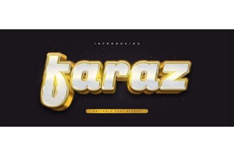 3D Bold White And Gold Text Effect Graphic By Weiskandasihite