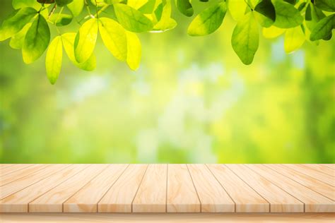 Painted Illustration Vector Wood Table Floor And Beautiful Natural