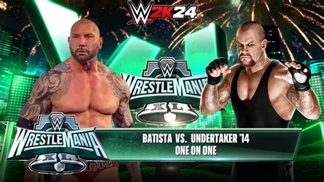 Full Match Batista Vs Undertaker 14 Wrestlemania XL WWE 2k24