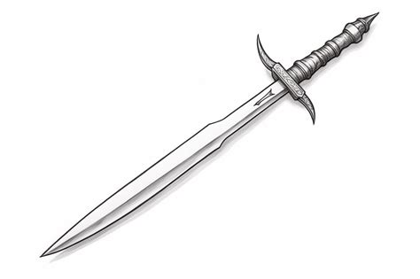 How To Draw A Dagger Yonderoo